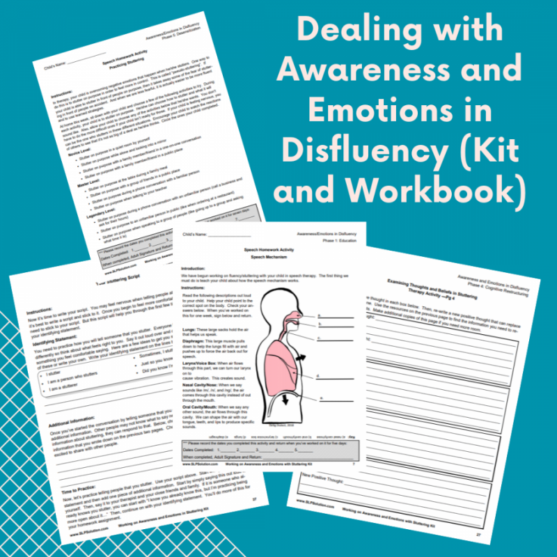 Dealing with Awareness and Emotions in Disfluency (No Prep Kit and ...