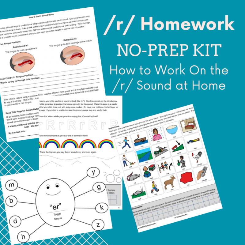 /r/ Homework: How to Work on the /r/ Sound at Home (No Prep Kit ...