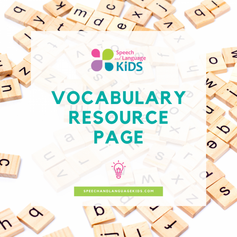 Vocabulary Activities for Speech Therapy | Pre-Made Lessons - Speech ...